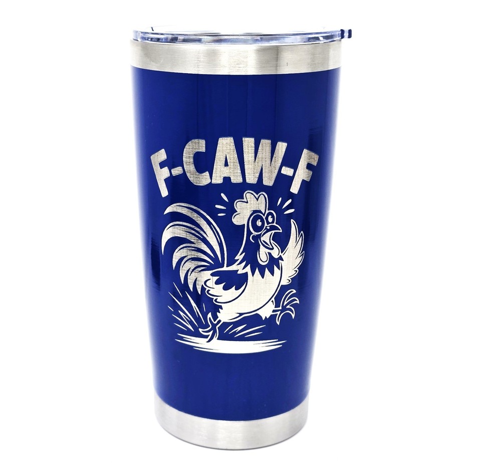 Funny F-CAW-F Chicken Coffee Mug FCAWF BLUE 20oz Tumbler Cup Gift for ...