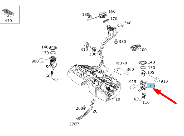 MERCEDES-BENZ E W212 Fuel Tank Left Suction Jet Pump A2184700694 NEW ...