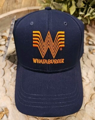 Whataburger Navy Blue Orange Embroidered Logo New w Tag Snapback Cap ...