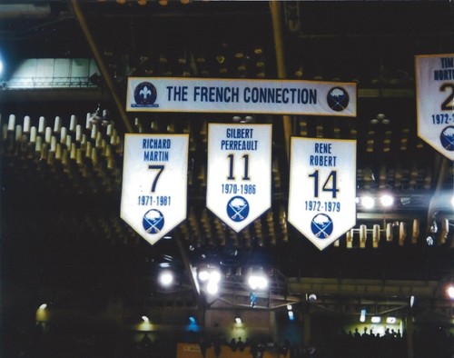 THE FRENCH CONNECTION BANNER 8X10 PHOTO BUFFALO SABRES PERREAULT HOCKEY ...