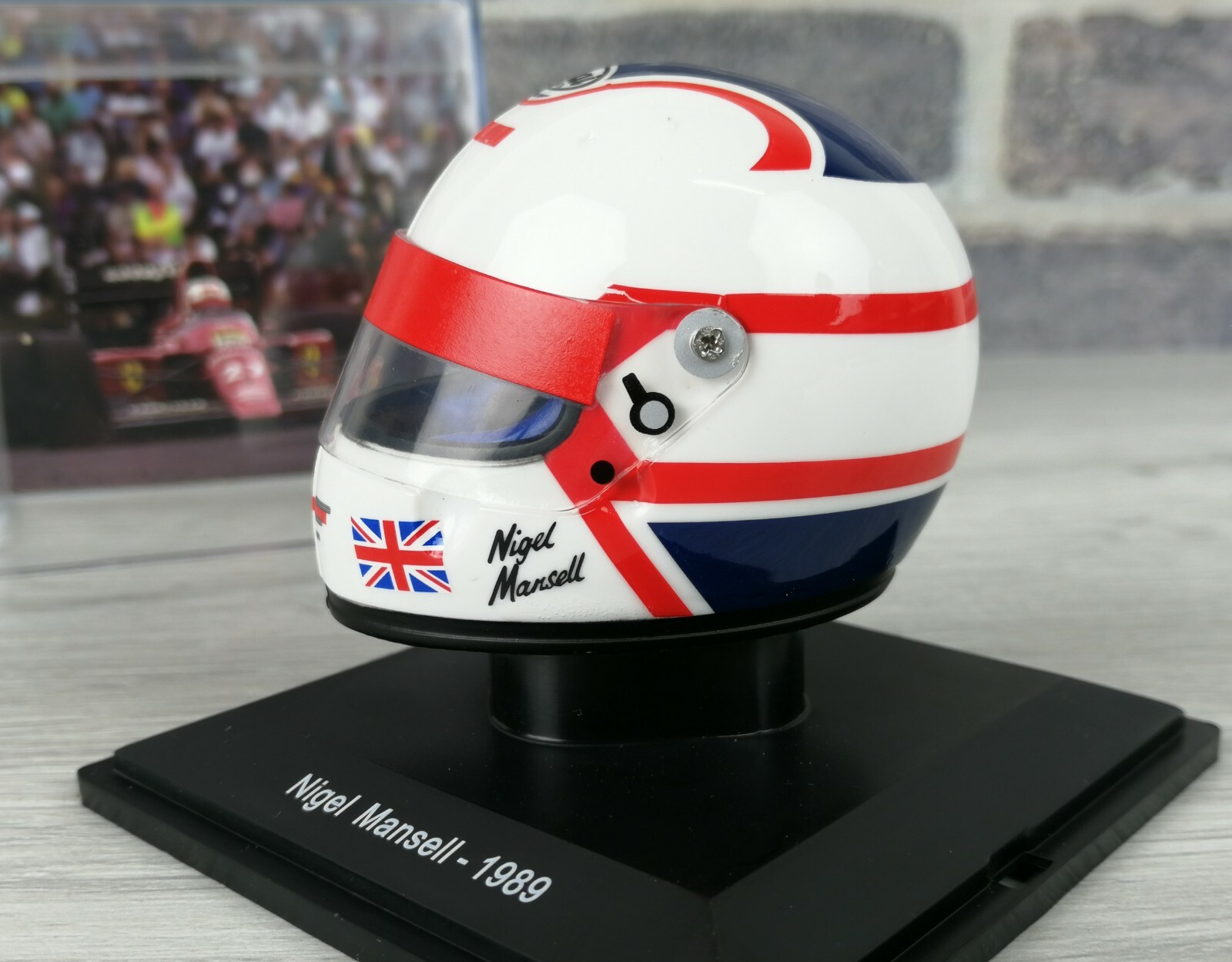 NIGEL MANSELL - CASCO 1:5 - HELMET - FERARRI 1989 - NUOVO | eBay