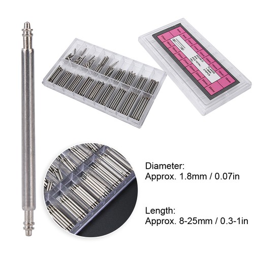 270pcs/ Box 1.8mm Professional Watch Band Spring Bars Strap Link Pins ...