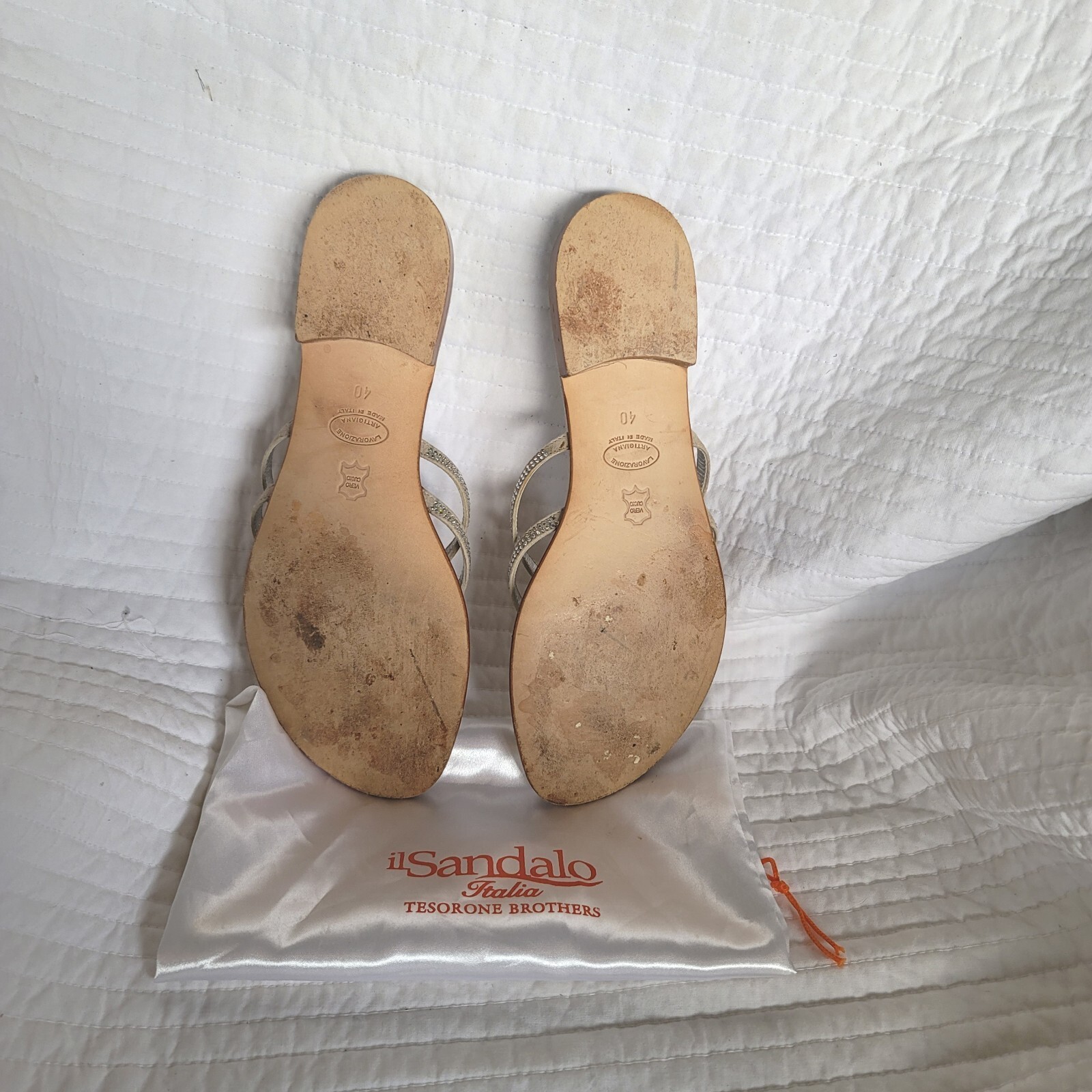 IL SANDALO Italia TESORONE BROTHERS Crystal Thong San… - Gem