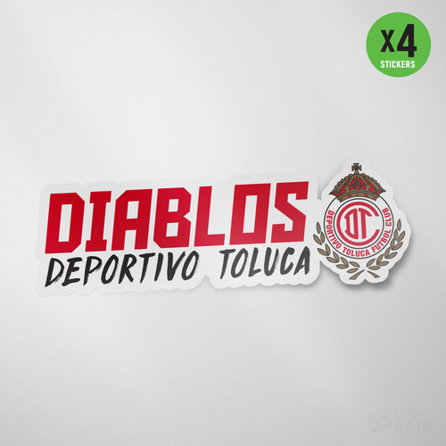 Toluca Mexico CAMPEON 4 Pack Sticker Vinyl Decal Calcomania MX Futbol ...
