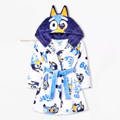 BLUEY Disney Robe Size 2T 3T 4T 5T Boys Toddler 2 3 4 5 Pajama Swimsuit ...