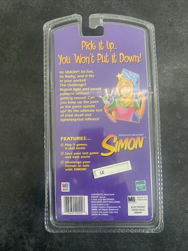 New Vintage Electronic Handheld Travel Pocket Simon 1999 Brain Battle ...