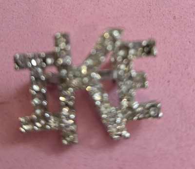 Vintage IKE Stones Silver Tone Brooch President Dwight Eisenhower 1950 ...