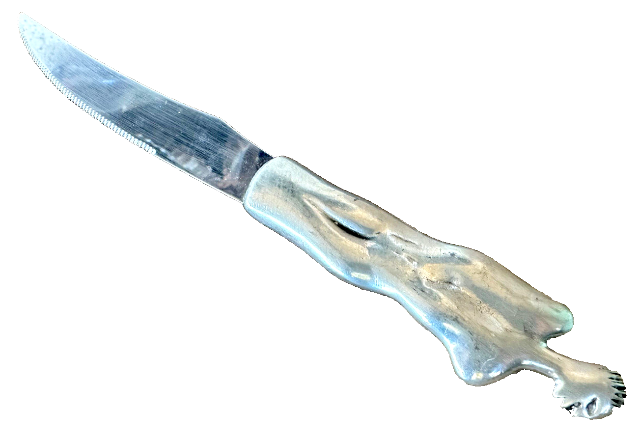 1 Solid Steak Knife Man CaRRol BoYes South Africa Stainless Pewter 8 3/ ...