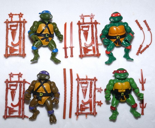 TMNT Teenage Mutant Ninja Turtles Mike Raph Don Leo 100% Complete Lot ...