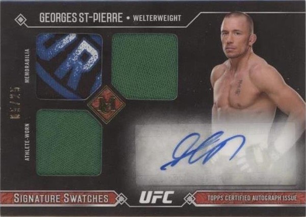 2017 Topps UFC Museum Collection - Signature Swatches Triple Gold # ...