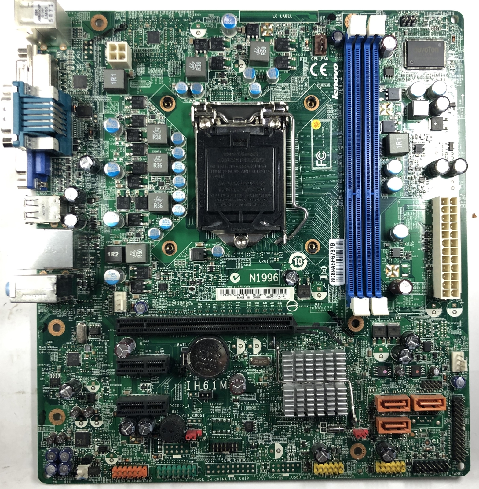 Lenovo ThinkCentre M72e Desktop IH61M Motherboard- 03T8179 | eBay
