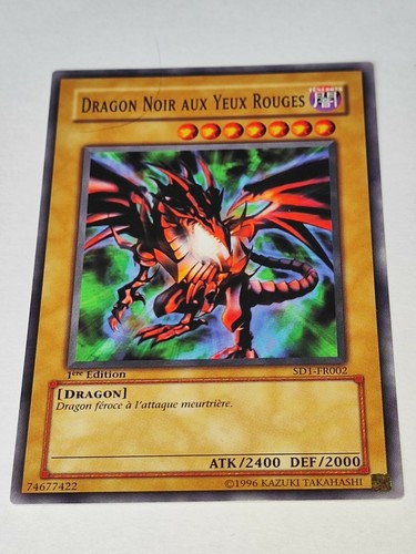 Yu-gi-oh! Dragon Noir Aux Yeux Rouges SD1-FR002 Neuve 1 Édition | eBay