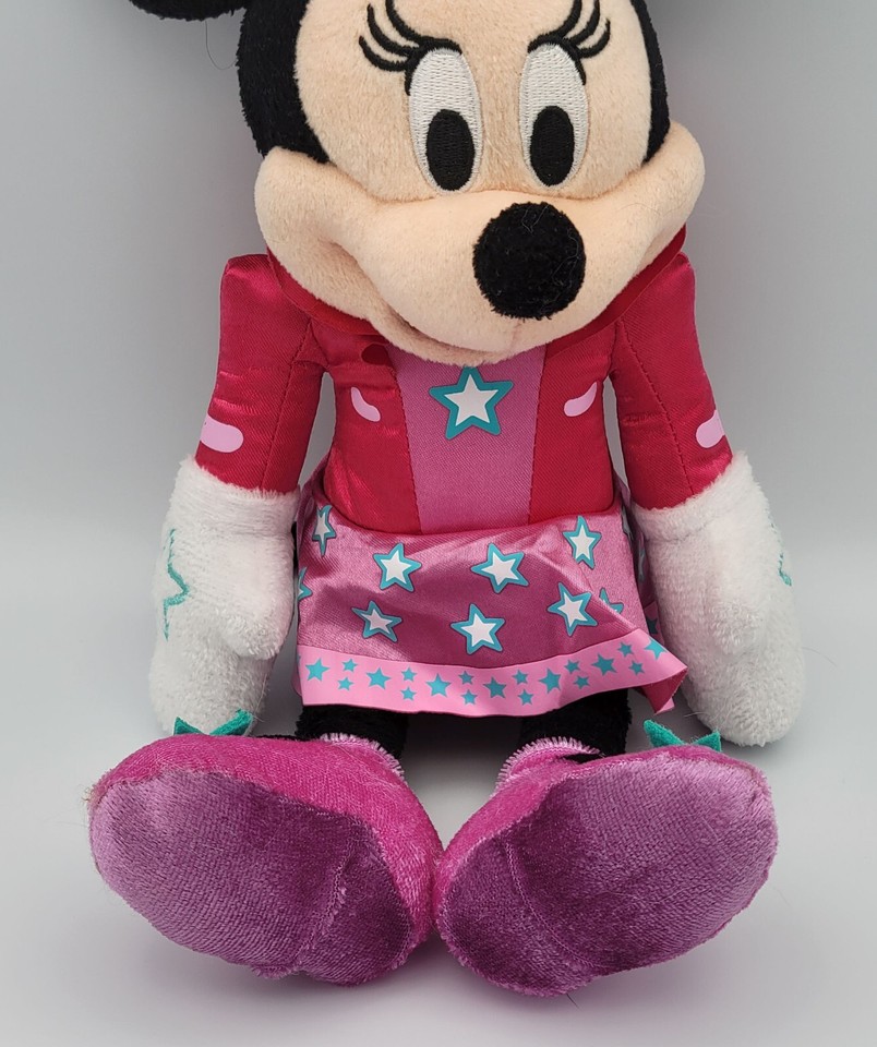 MINNIE MOUSE Rattle Lovey Security Blanket Satin & Disney Junior Pop ...