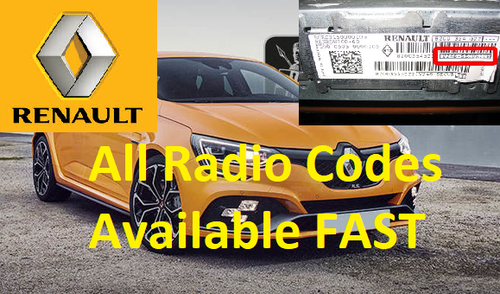 Instant Renault Radio Unlock Code Clio Grand Kangoo Laguna Megane ...