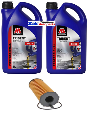 FOR AUDI A6 2.7 C6 TDI 05-11 OIL FILTER & 10 LITRES ENGINE OIL SERVICE ...