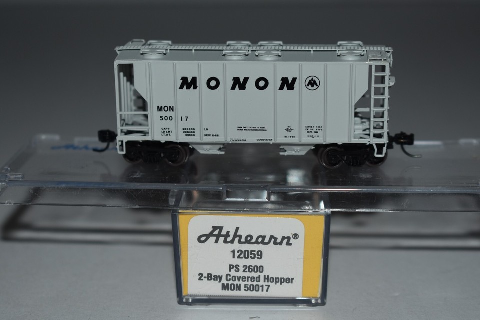 N Scale Athearn 12059 Monon Twin Bay Covered Hopper 50017 C46751 | eBay