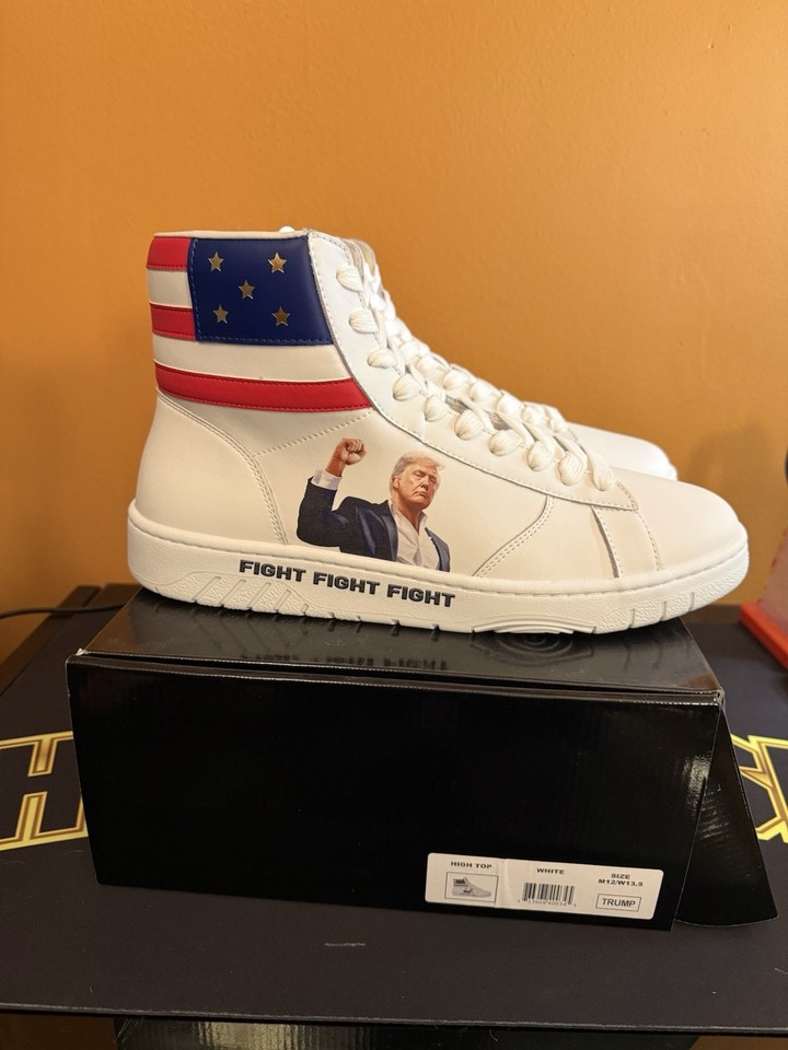 President Donald Trump FIGHT FIGHT FIGHT High-Tops Size 12 Brand New ...