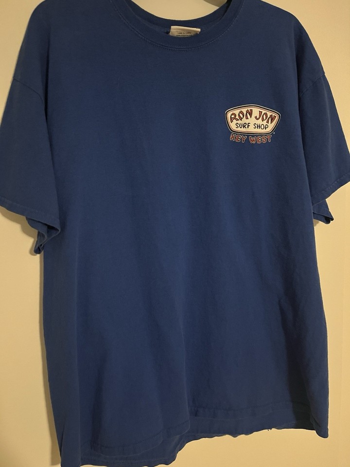 Ron Jon Surf Shop Key West Florida Blue T-Shirt XL Beach Ocean Grunge ...