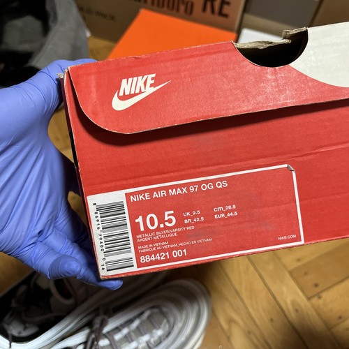 Size 10.5 - Nike Air Max 97 OG QS 2017 Silver Bullet 886916794000| eBay