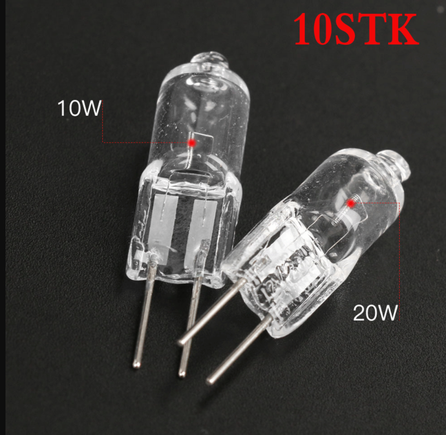 10x G4 Halogen Bulbs Capsule Lamps Light Bulb 10W 20W Watt 12V Volt 2 ...