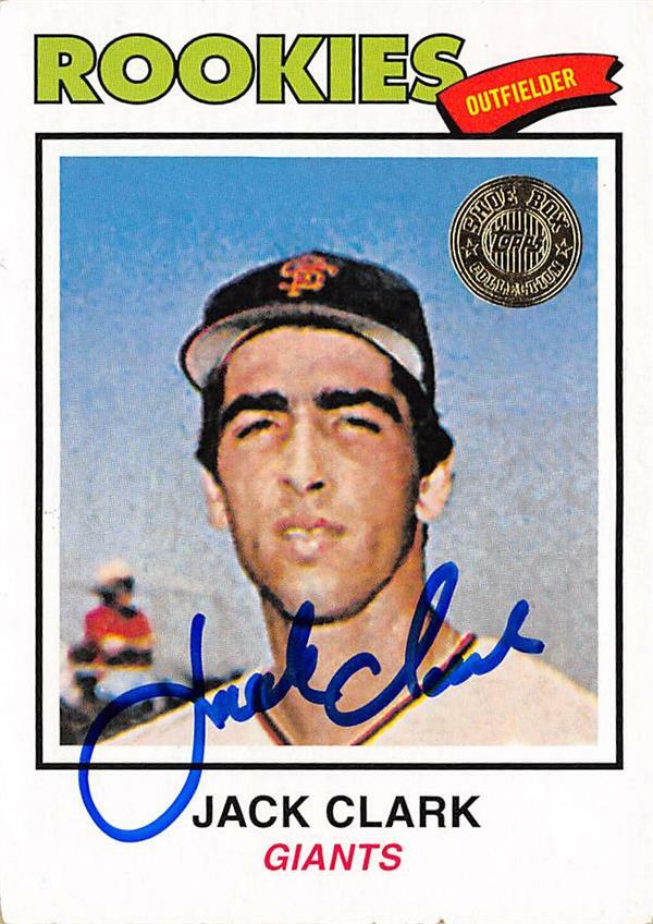 Jack Clark autographed baseball card (Giants) 2001 Topps Archives ...