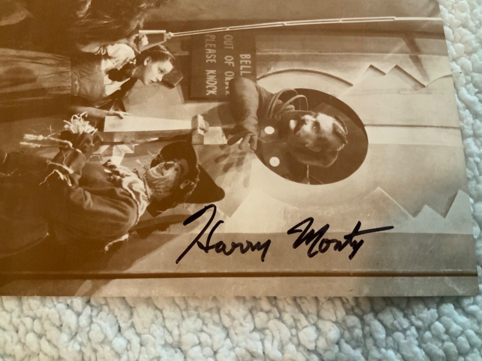 Autographed Wizard of Oz print - Harry Monty - wet autograph - original ...