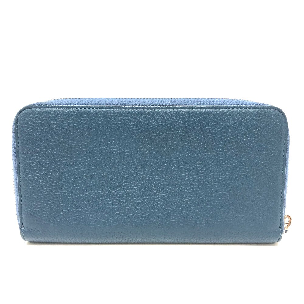 DIOR HOMME logo Zip Around Saif Long Wallet Leather Navy DIOR HOMME logo Zip Around Saif Long Wallet Leather Navy