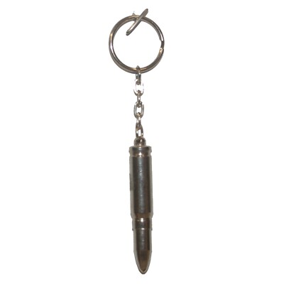 Bullet Shell Casing Silver Keychain Ring | eBay