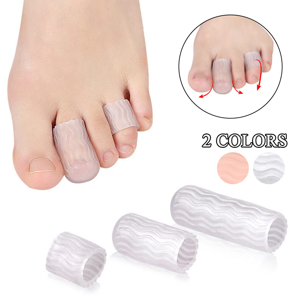 2pcs Toe Protectors Silicone Bandage Toe Cushion Toe Caps Cover Anti ...