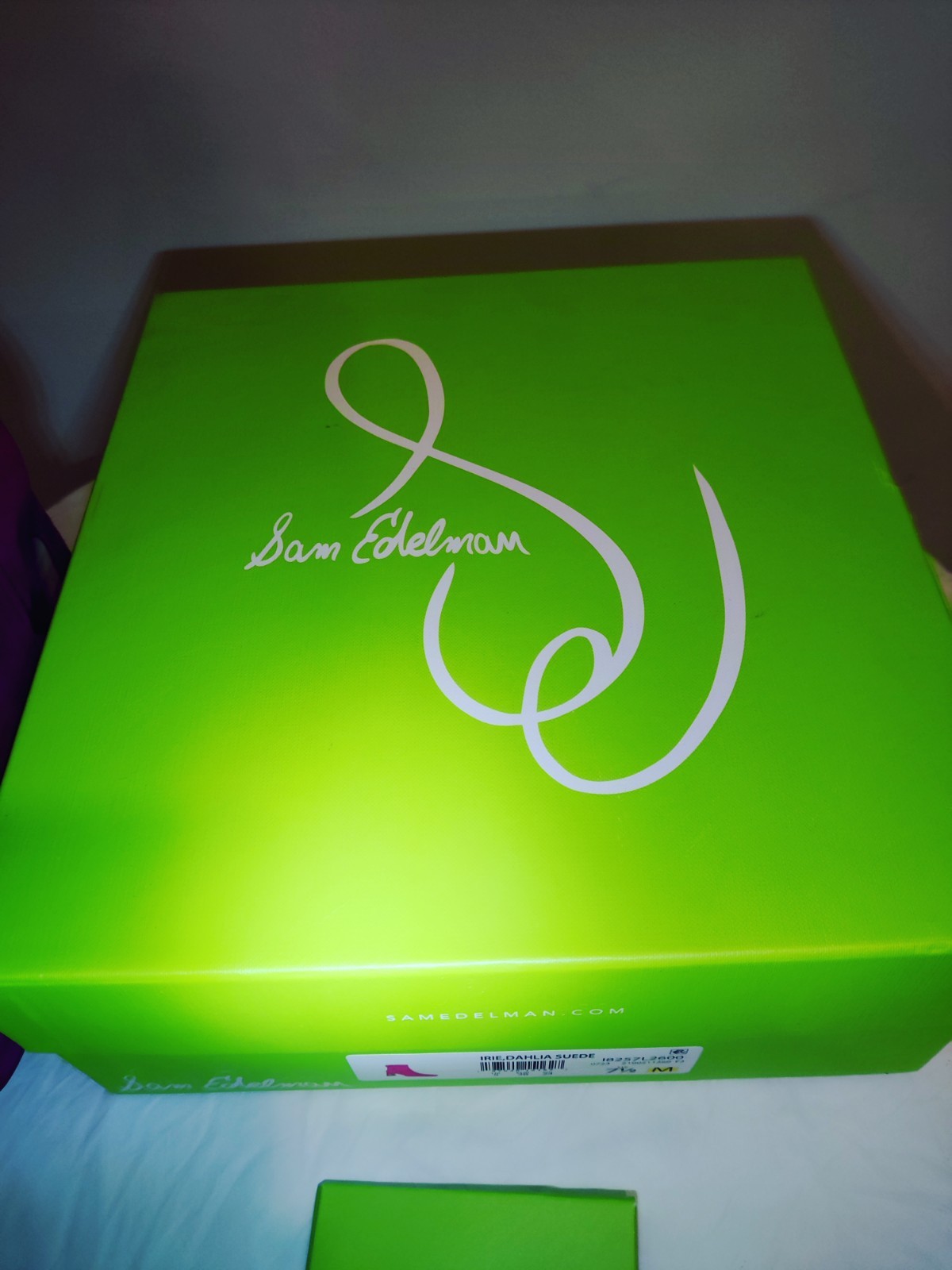 Sam Edelman Pink Suede Block Heel Booties Size 7.5 New Whit Box | eBay