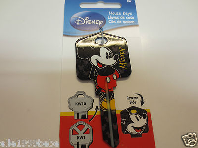 Mickey Mouse Key Kwikset KW1 House Key Blank / Authentic Disney House ...