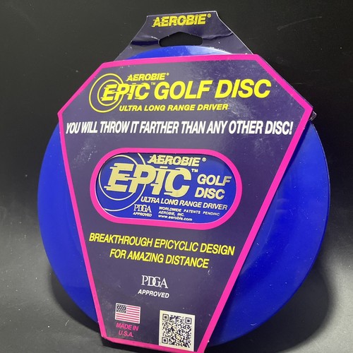 New! Aerobie Epic disc golf Rare OOP Blue 166-169g, Original Packaging ...