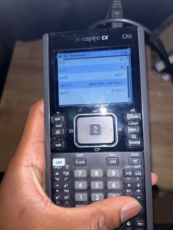 Texas Instruments TI Nspire CX CAS Graphing Calculator with charger And ...