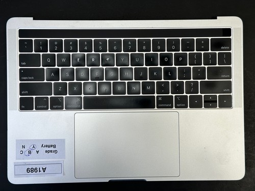 MacBook Pro A1989 Silver Palmrest Keyboard Top Case w/Touchpad Battery ...