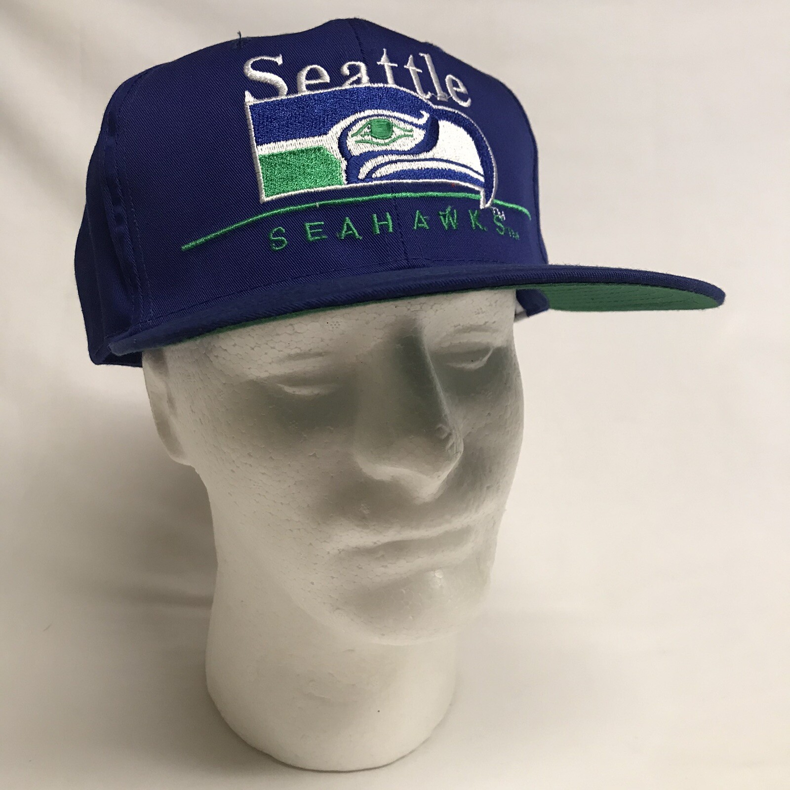 Vintage Seattle Seahawks 90s Snapback Hat Easport Dad… - Gem