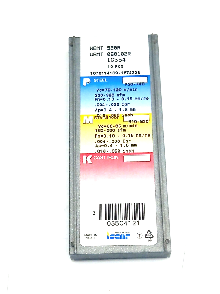 ISCAR WBMT 060102R WBMT 520R IC354 | eBay