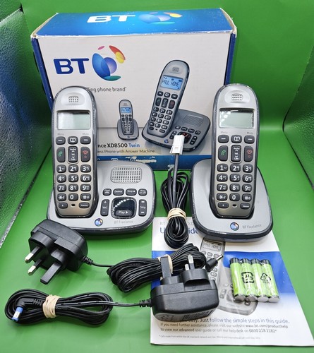 BT Freelance XD8500 Twin Digital Cordless Phone With Answering Machine ...