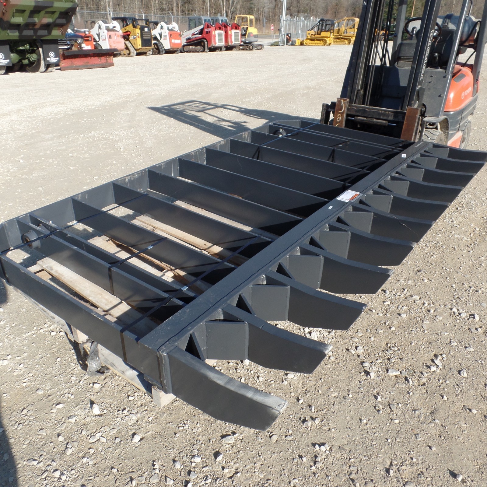 Dozer blade root rake, 10 FT wide, 2200 lbs steel NEW, USA Attachments ...