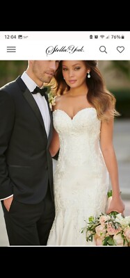 Formal Stella York Mermaid Wedding Gown with Lace Style 7120 | eBay
