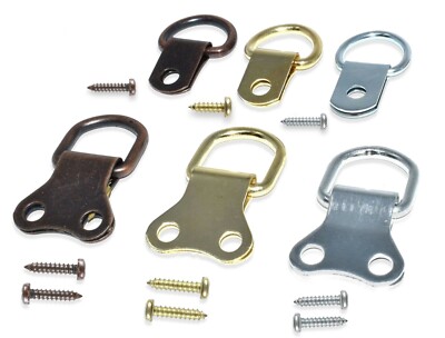 D RINGS FRAMING HANGING PICTURE FRAME HANG D-RINGS & SCREWS NICKEL ...
