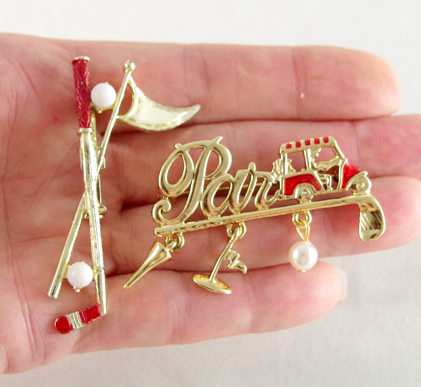 Lot 2 NOS DANECRAFT PAR GOLF CART w/ DANGLES & VTG GERRY'S GOLF GLUB ...