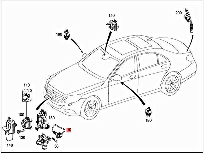 Genuine MERCEDES X222 A205 C205 C238 S205 S213 W205 W213 Camera ...