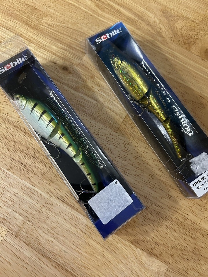 Sebile Magic Swimmer Lot 145 mm Fishing Lure Fast Sinking, 5-3/4", 1-1 ...