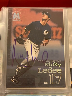 RICKY LEDEE AUTOGRAPHED SIGNED 1999 SKYBOX MOLTEN METAL CARD NEW YORK ...