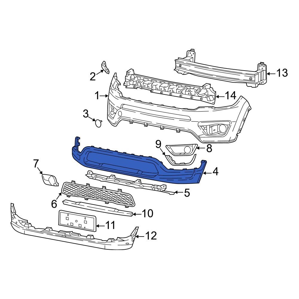 Rear Bumper Cover Jeep Compass Base Limited Sport Latitude 11-16 ...