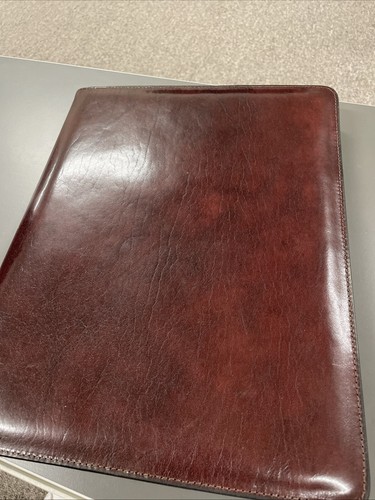 Pad cover 8 1/2 x 11 Zipper Dark Brown Old Leather BOSCA | eBay