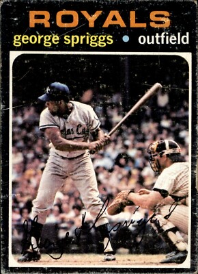 George Spriggs Signed 1971 Topps #411 Autographed Royals 75053 | eBay