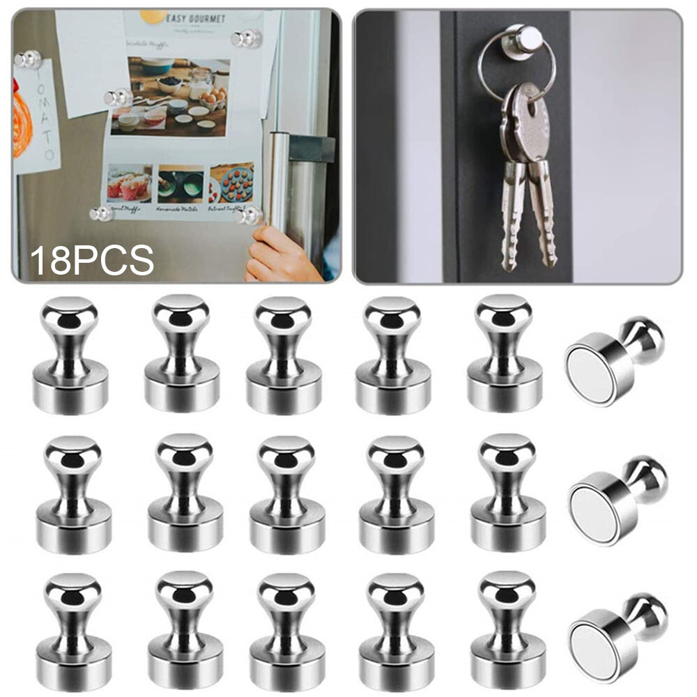 Portable Magnetic Push Pin Board For Refrigerator Thumbtack Cones | eBay