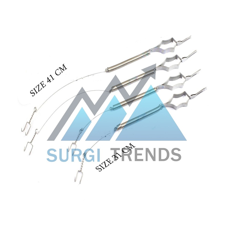 Yasargil Gelea Spring Hook Length 31 cm & 41 cm 4 Pcs Set Surgical ...