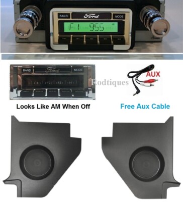 1964-65 Falcon Hardtop & Ranchero Radio Kick Panels w/ Speakers + Aux ...